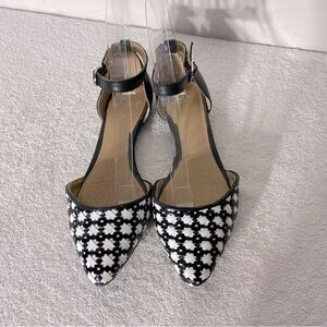 Shellys London | Shoes | Shellys London Black White Woven Leather ...